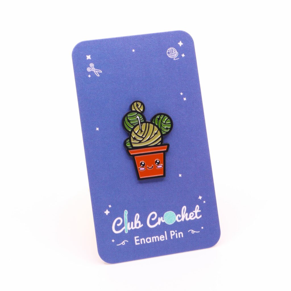 Cactus Enamel Pin Club Crochet